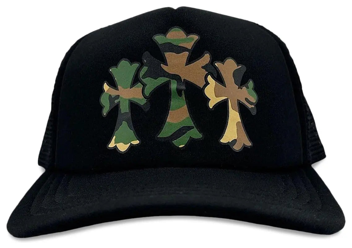 Chrome Hearts Triple Cross Camo Hat – Qualité Los Angeles